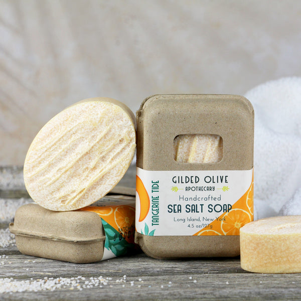 Tangerine Tide Sea Salt Soap - Gilded Olive Apothecary
