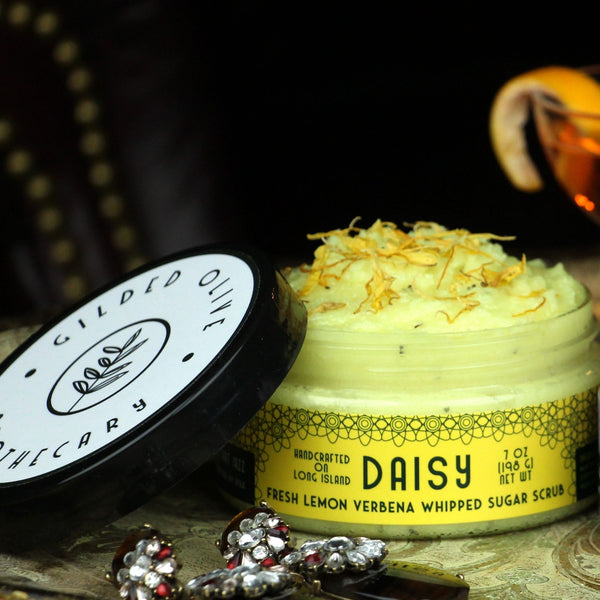 Daisy, Lemon Verbena Whipped Sugar Scrub - Gilded Olive Apothecary