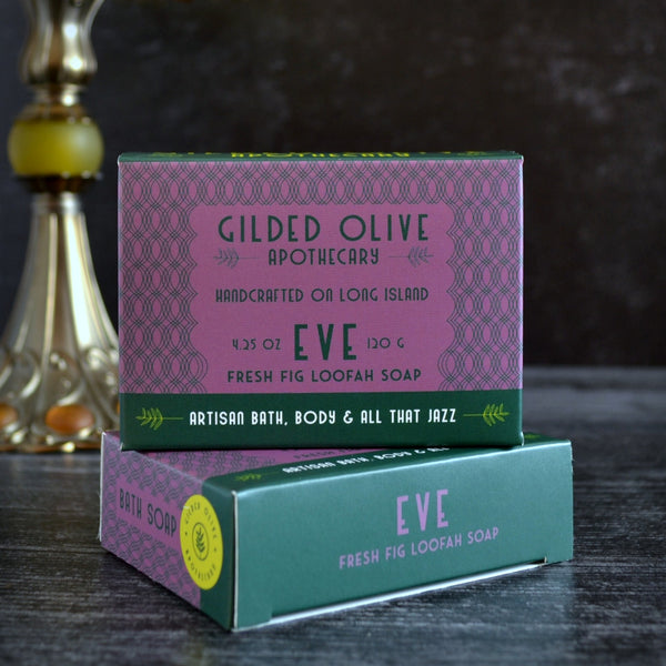 Eve | Fresh Fig Loofah Scrub Handmade Soap | Gilded Olive Apothecary